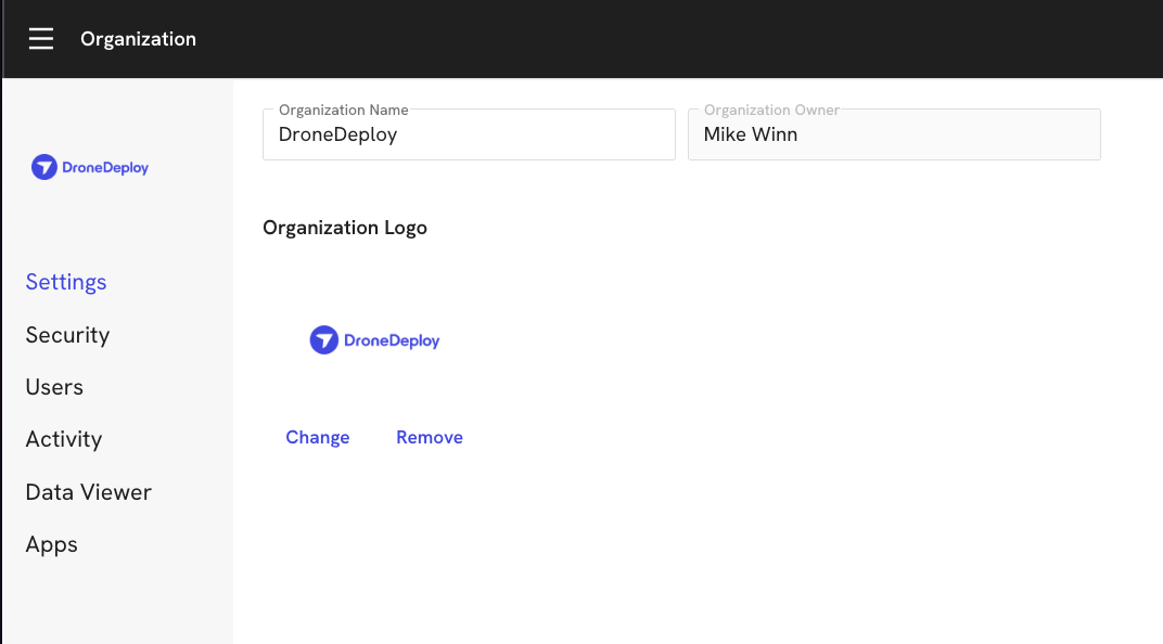 Upload your company logo – DroneDeploy